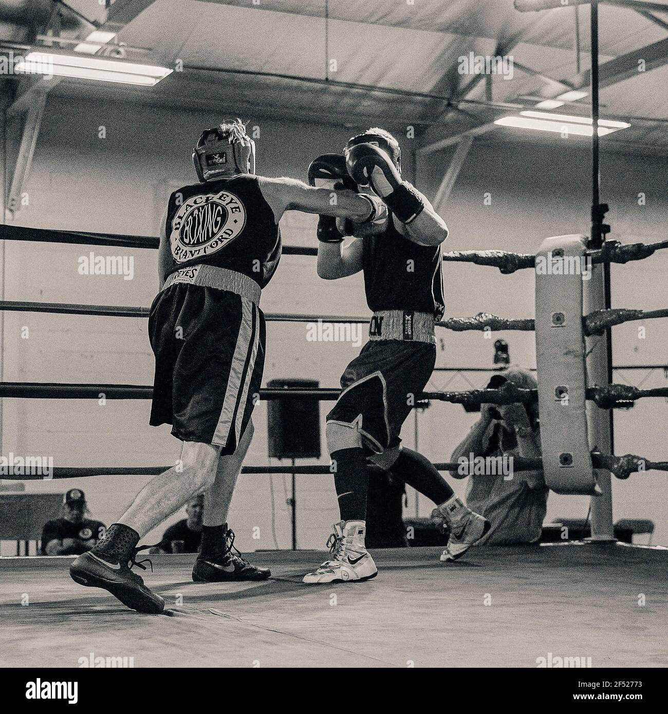 Amateur boxing match Stock Photo - Alamy