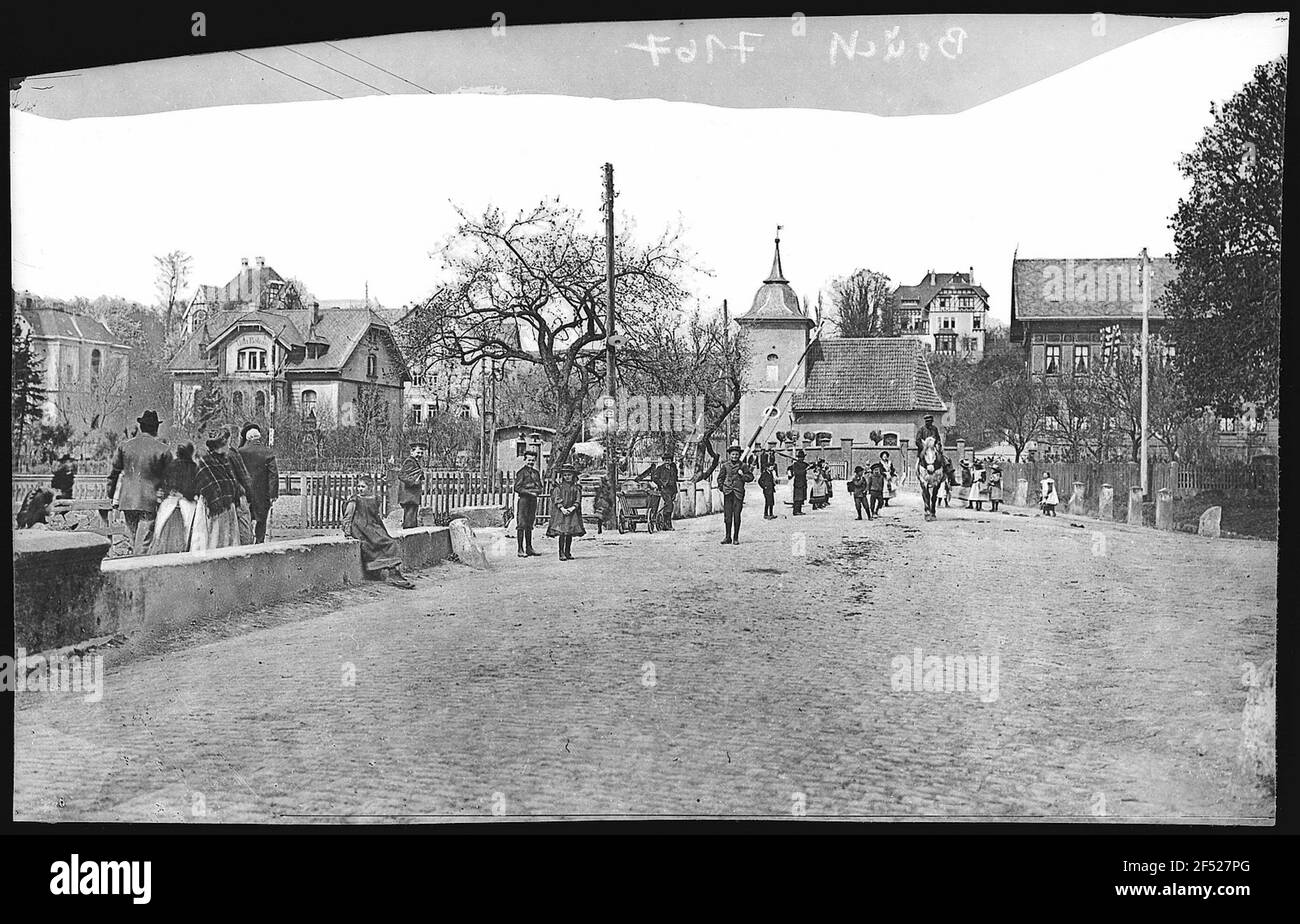 Heiligenstadt. Railway crossing on Holy Spirit and Stone trench Stock ...