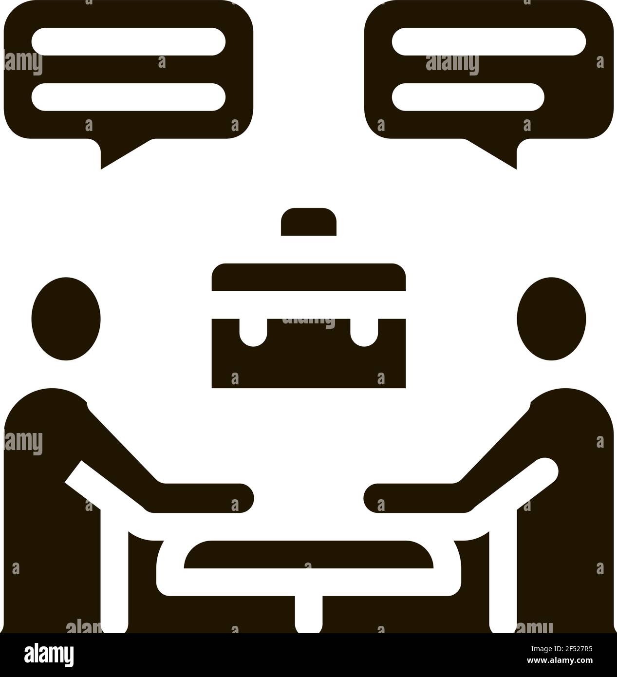 Discussion line icons signs Cut Out Stock Images & Pictures - Alamy