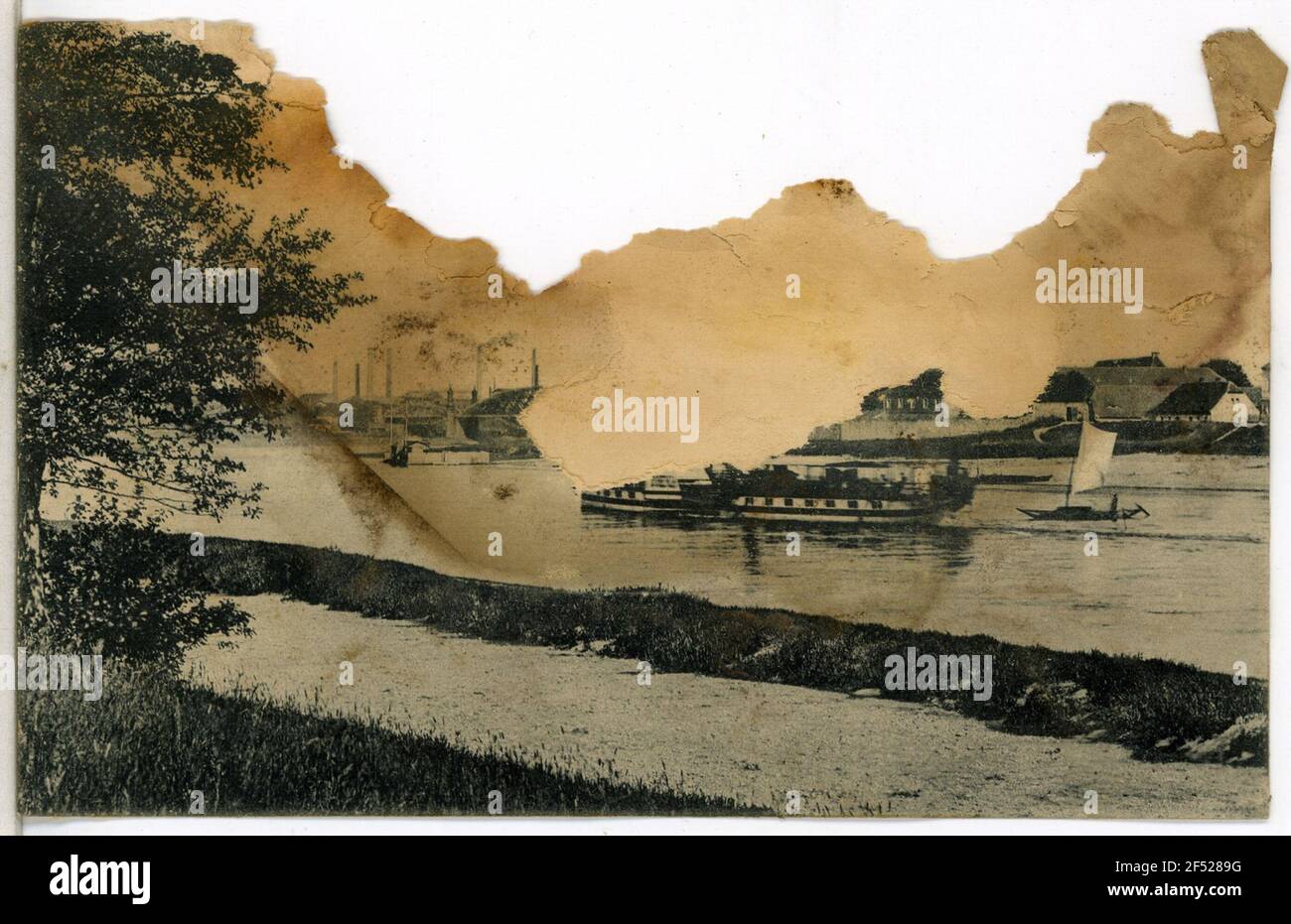 Promnitz with Elbe and steamer Riesa. Promnitz with Elbe and steamer ...