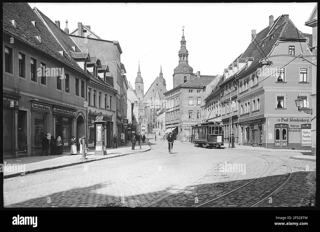 Ice life. Market with tram Stock Photo - Alamy