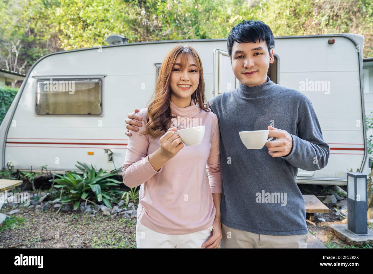 Asian family outdoor car hi-res stock photography and images - Alamy