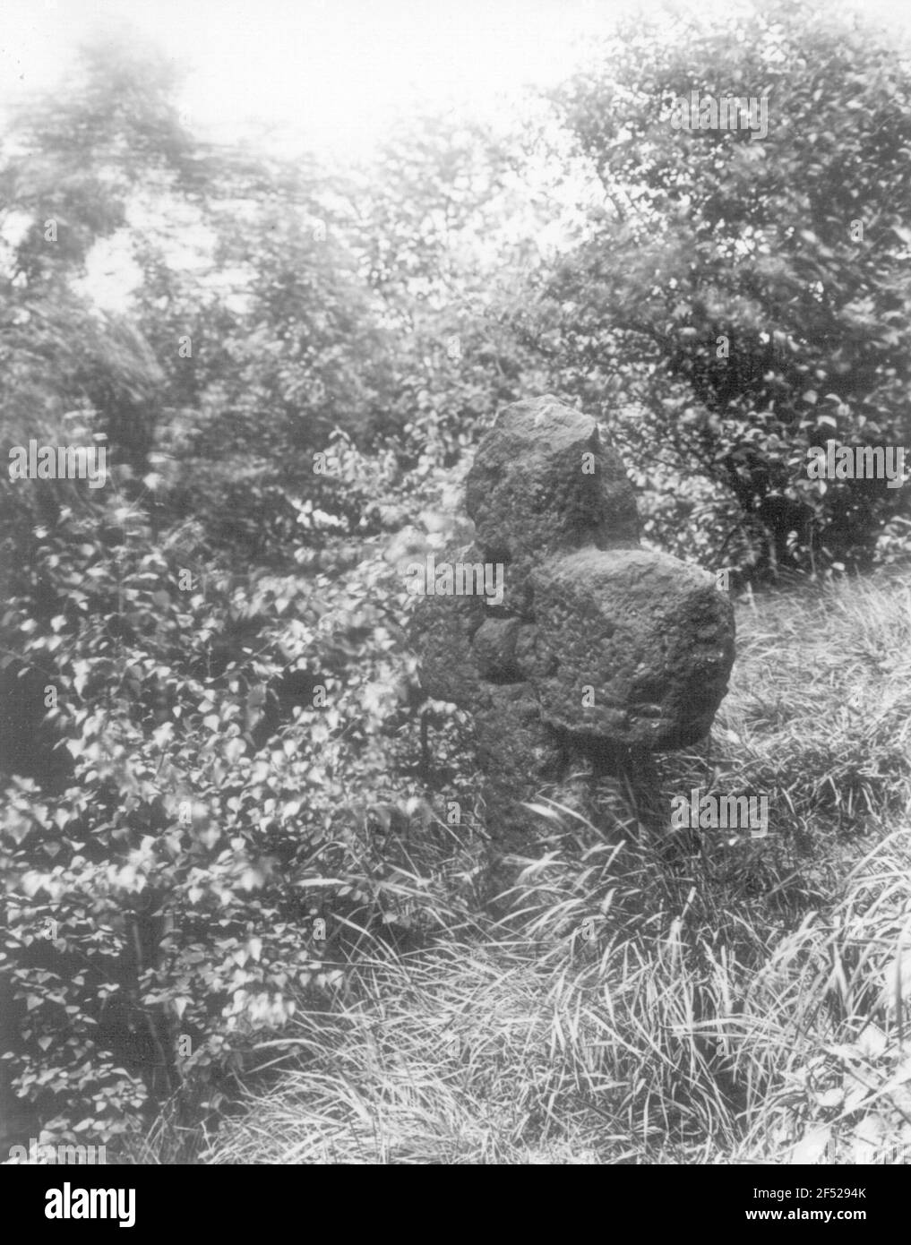 Stone cross with crutch cross Stock Photo - Alamy