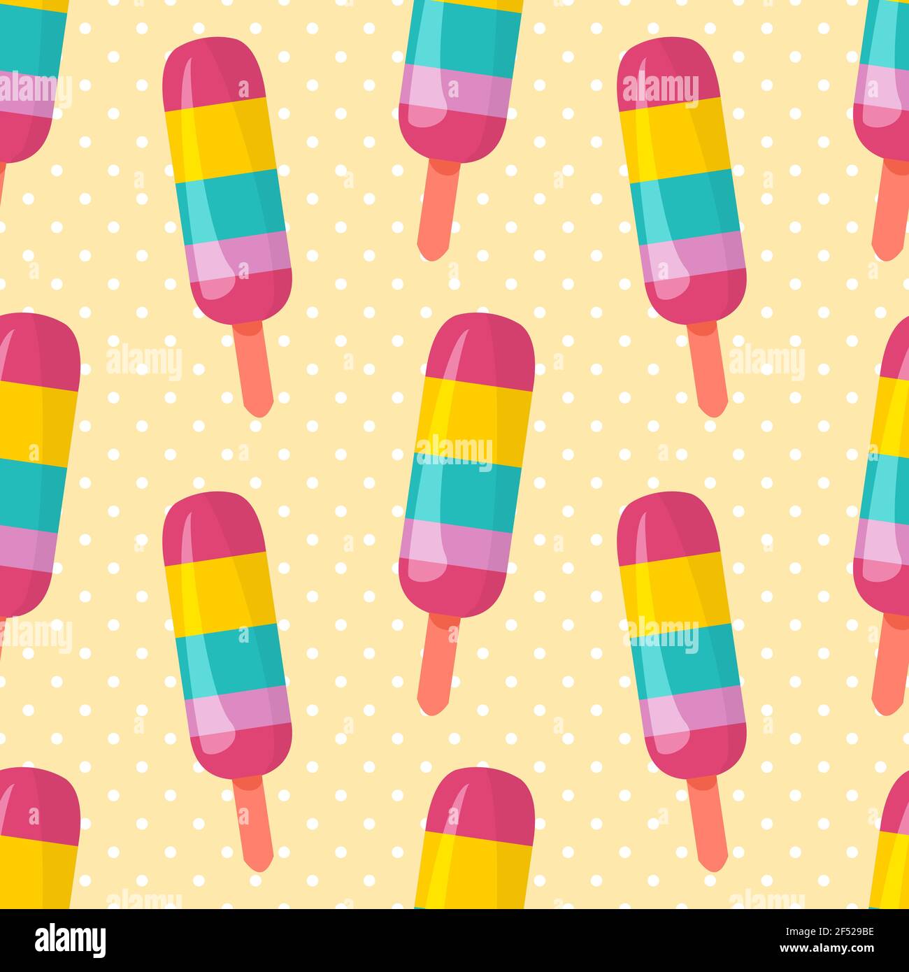 ice cream stick seamless pattern vector illustration Stock Vector Image ...