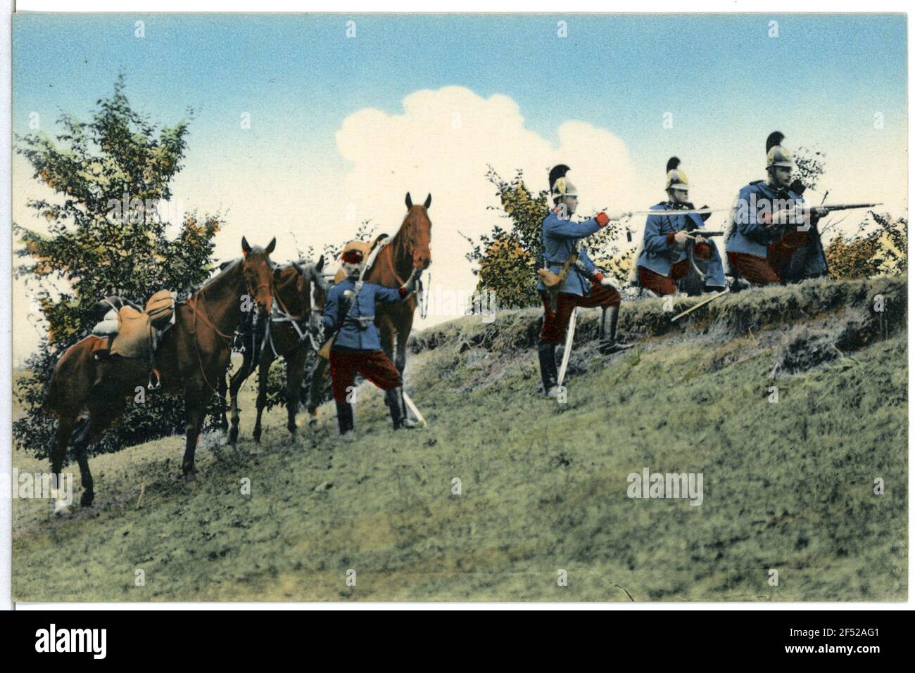 Setting up a field guard Futchen 2 Viddtenten Theresienstadt. Set up a ...