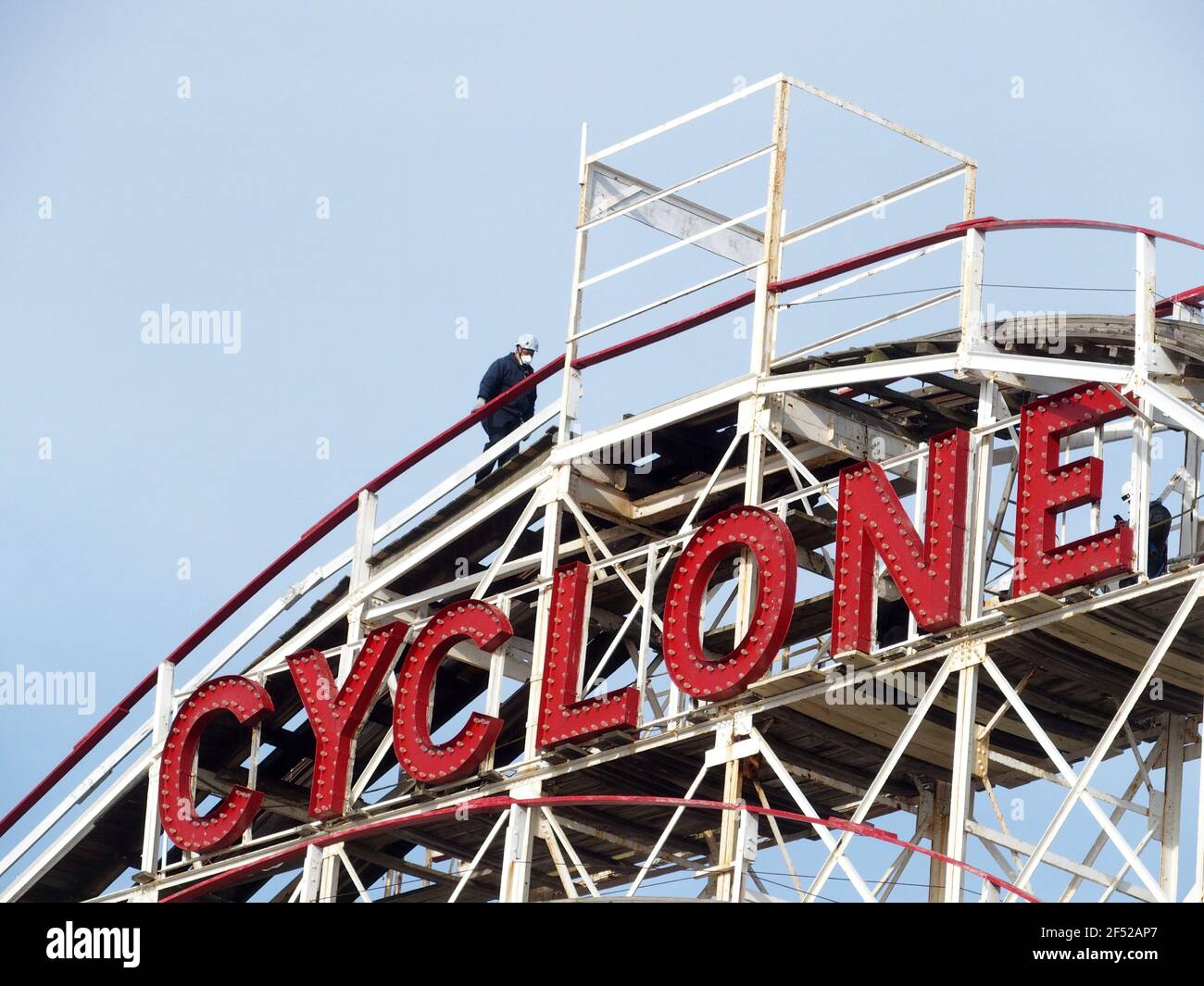 March 23, 2021, New York, New York, USA: New York- Workers walk the ...