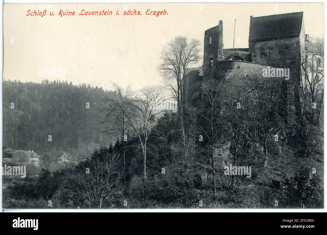 Castle and ruin Lauenstein. Castle and ruin Stock Photo - Alamy