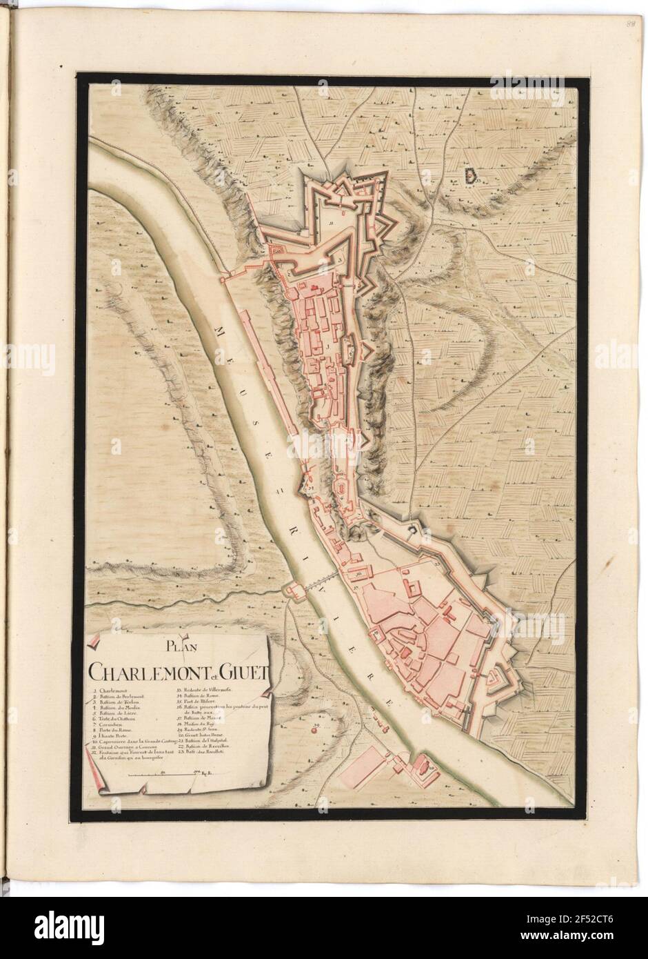 Map of Charlemont and Giuet Stock Photo - Alamy