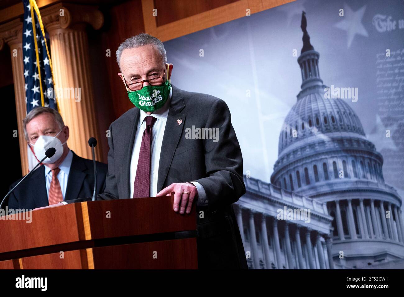 United States Senate Majority Leader Chuck Schumer (Democrat of New ...