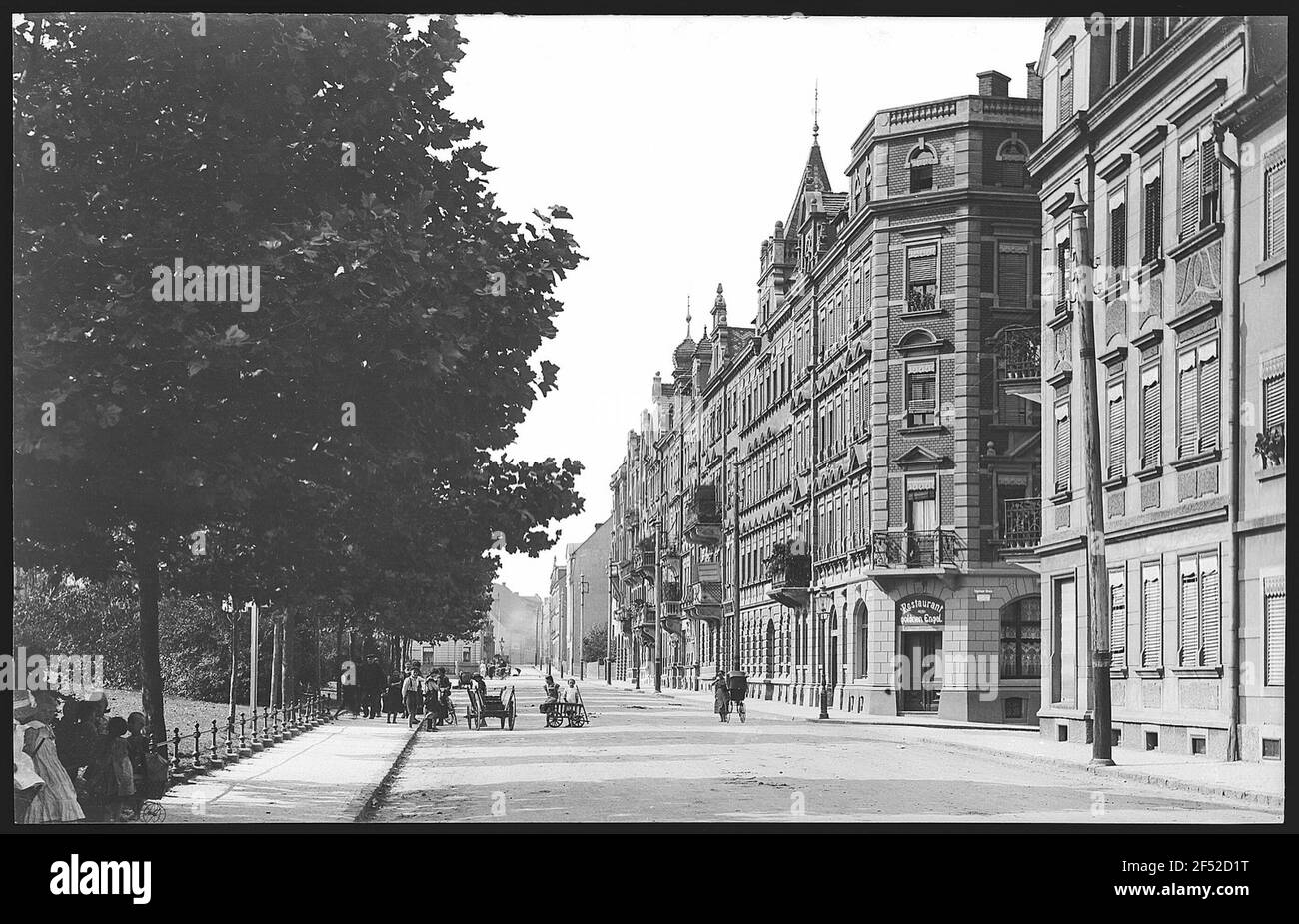 Germany street scene view Black and White Stock Photos & Images - Alamy
