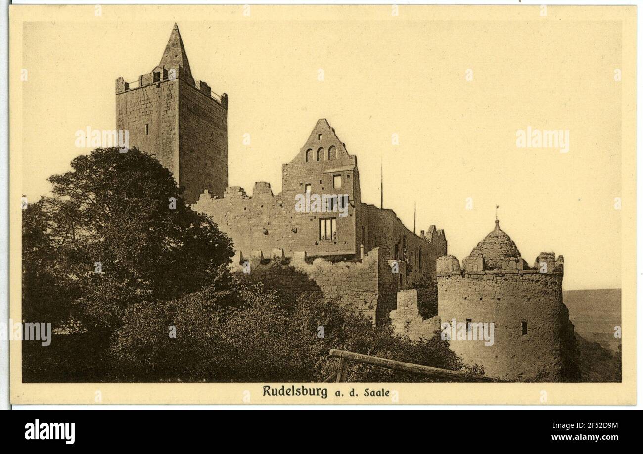 Castle ruins Rudelsburg-Kösen. Castle ruins Stock Photo - Alamy