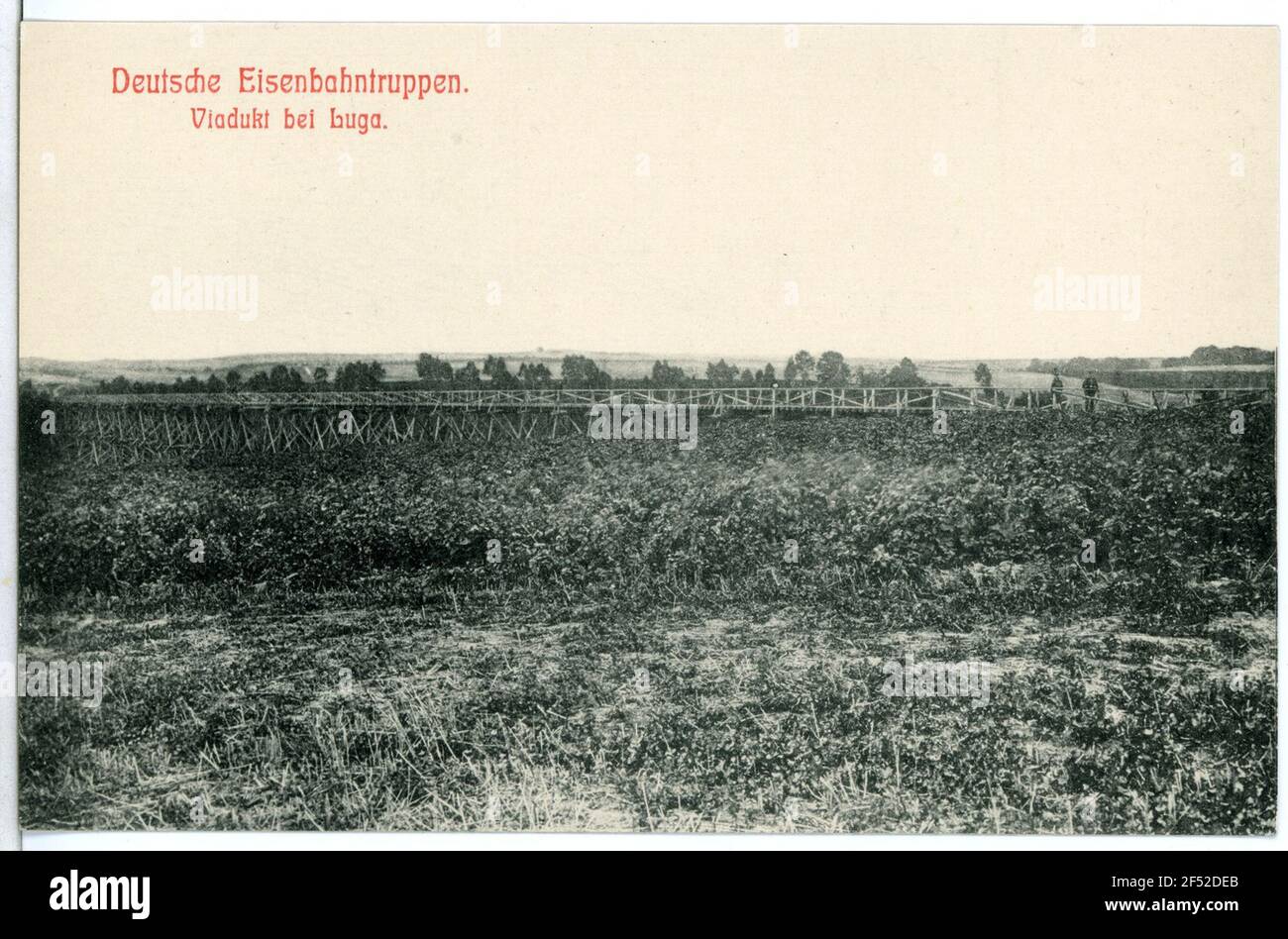 German railway troops viaduct at Luga Luga. German railway troops ...