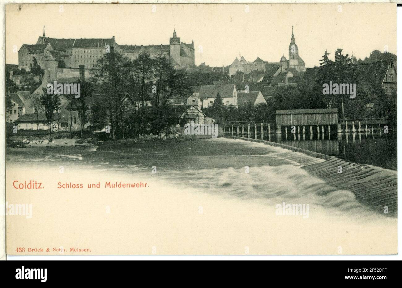 Castle and troughship Colditz. Castle and trough Stock Photo - Alamy