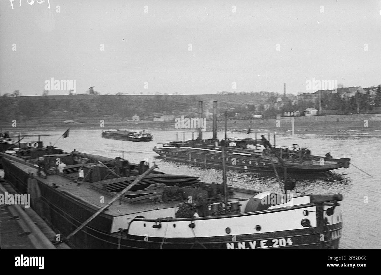 Trailer in the water Black and White Stock Photos & Images - Alamy