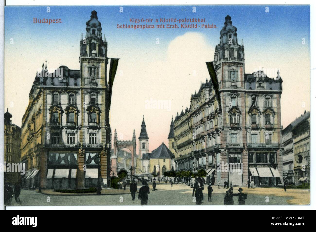 Snake Budapest. Clotild Zinspalais on the Serpent Square (1902 Stock ...