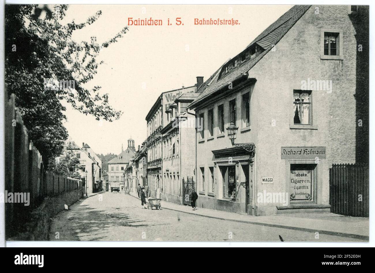 Bahnhofstraße Hainichen. Station road Stock Photo - Alamy