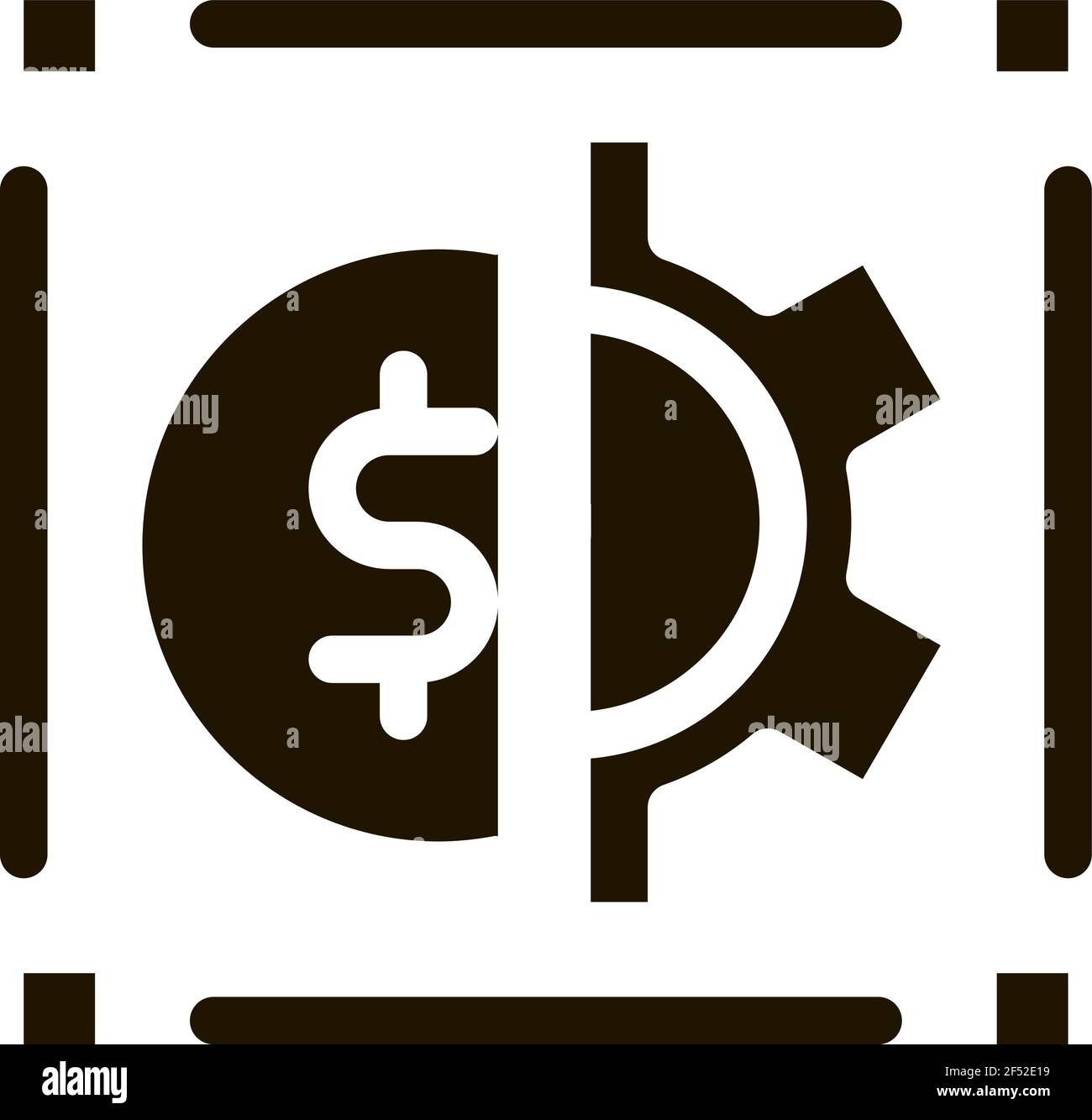 cash account credentials icon Vector Glyph Illustration Stock Vector ...