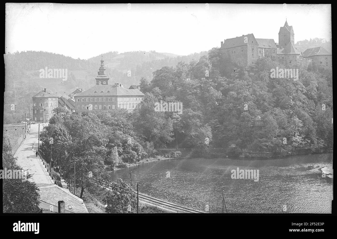 Elbogen. View of S Castle Stock Photo - Alamy