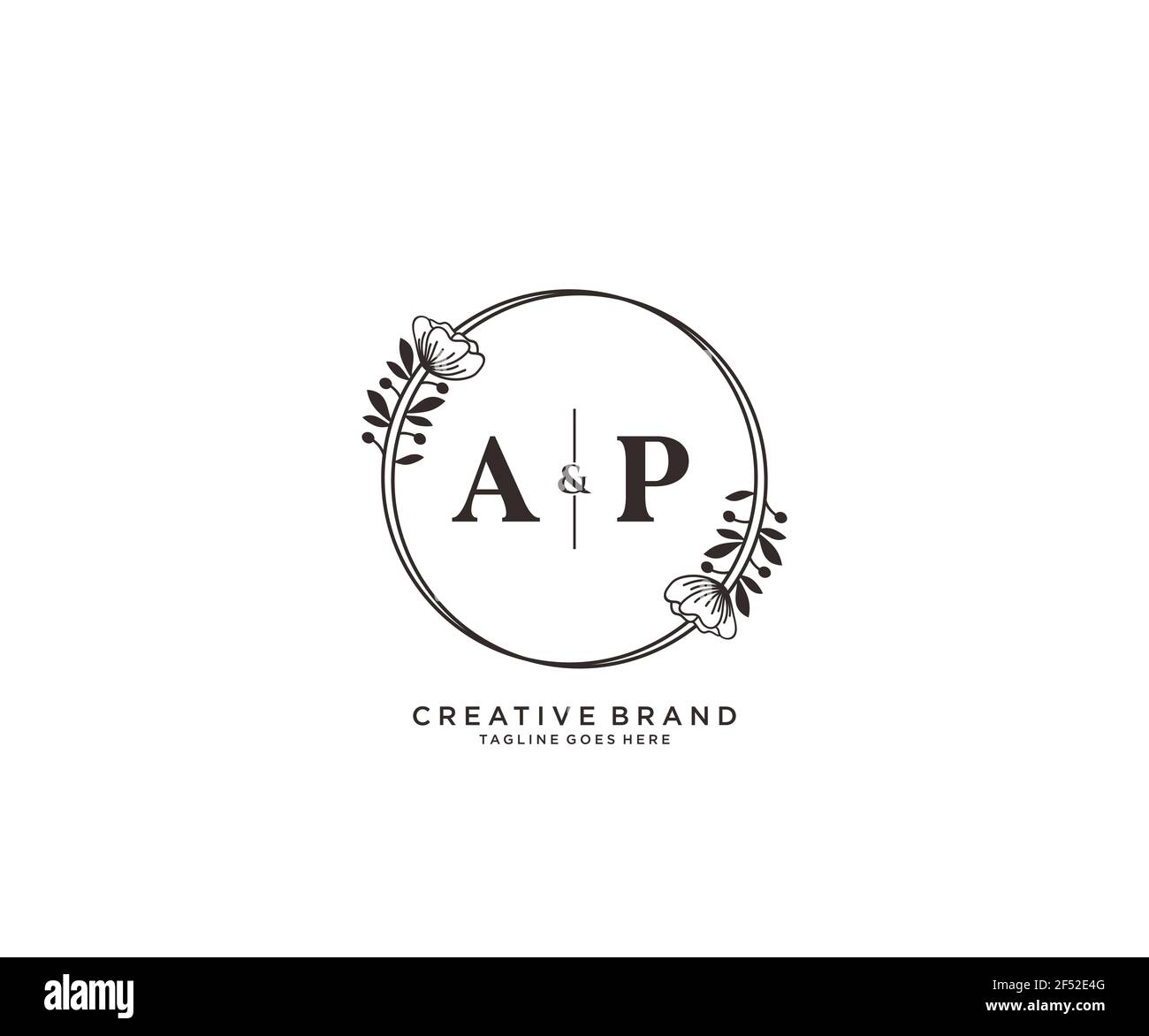 Logo initial letters ap vector vectors hi-res stock photography and ...