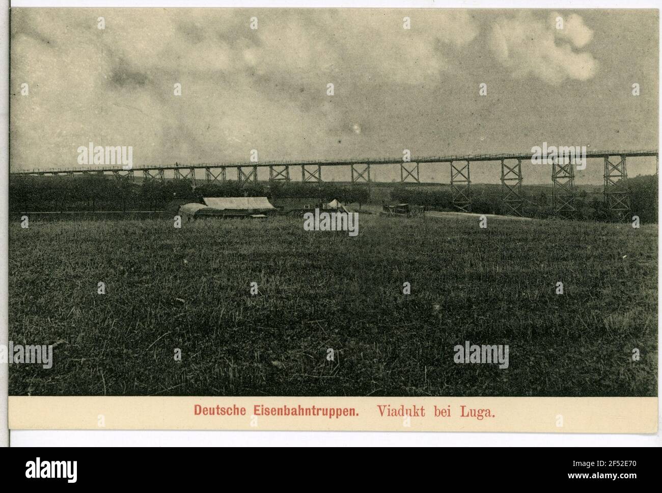German railway troops viaduct at Luga Luga. German railway troops ...