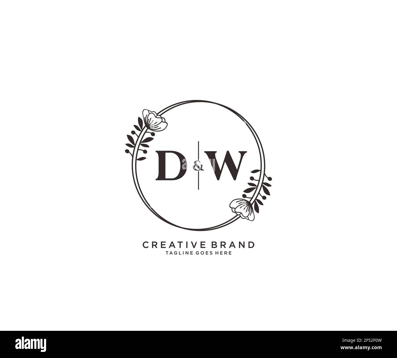 Initial dw logo hi-res stock photography and images - Alamy
