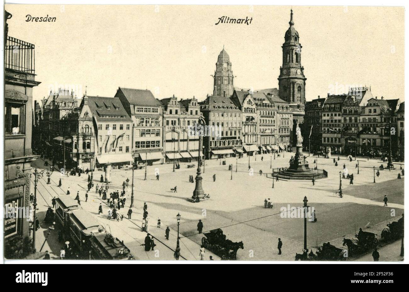 Altmarkt Dresden. Old market Stock Photo - Alamy