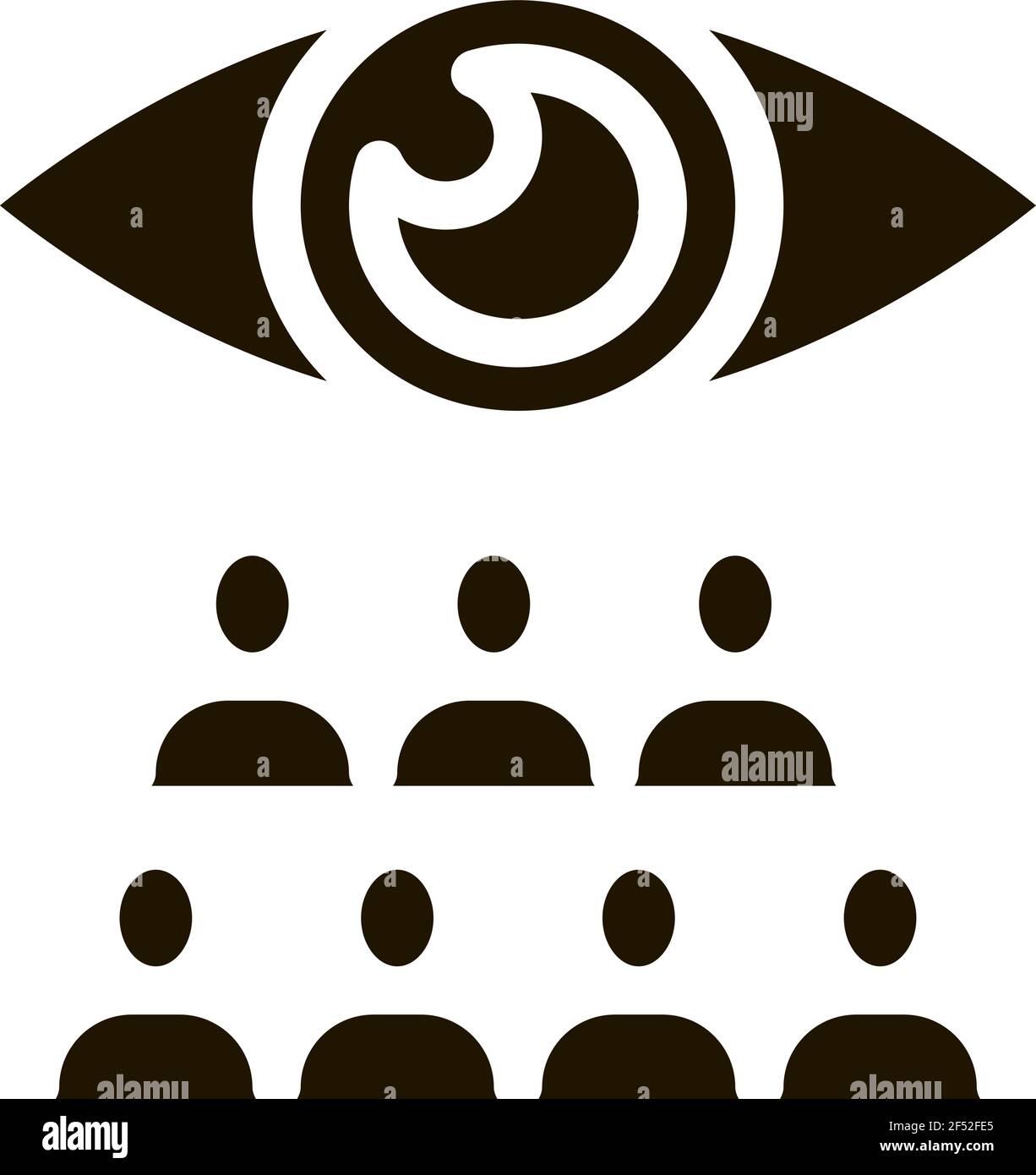 watching team of people icon Vector Glyph Illustration Stock Vector ...