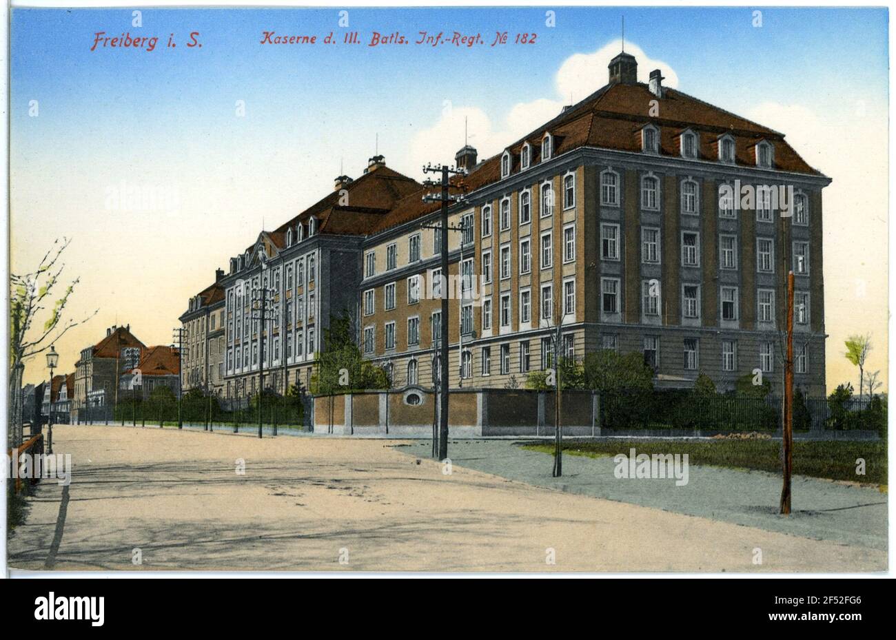 Kaserne des III. Infantry-Regiment Battalion Nr. 182 Freiberg. Barracks ...