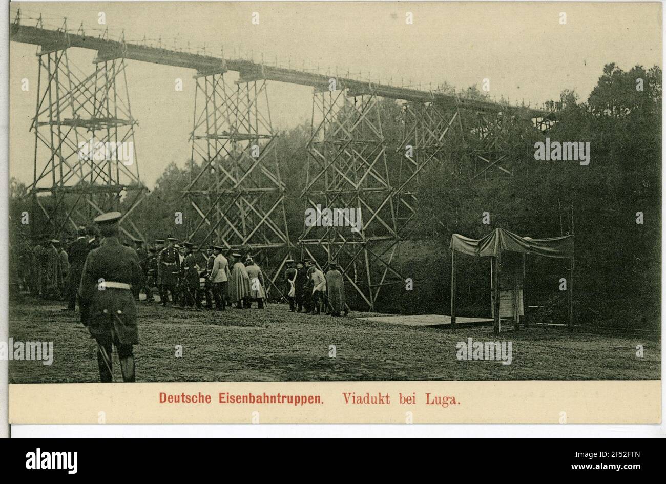 German railway troops viaduct at Luga Luga. German railway troops ...