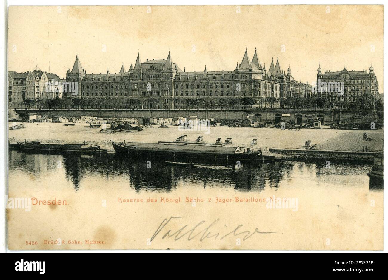 Barracks of the 2nd Royal Saxon Hunter Battalion No. 13 Dresden ...