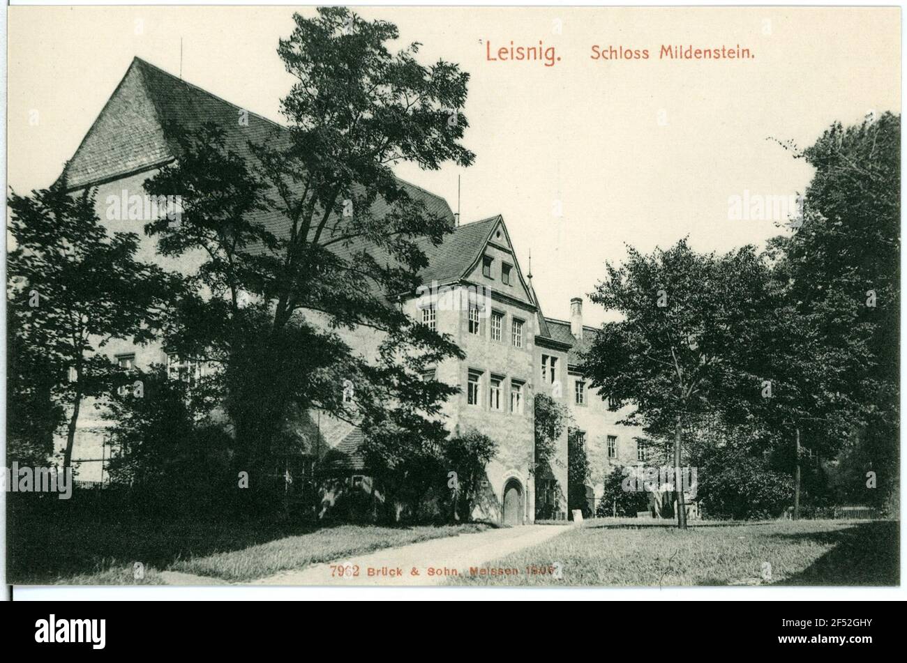 Closed Mildenstein Leisnig. Castle Mildenstein Stock Photo - Alamy