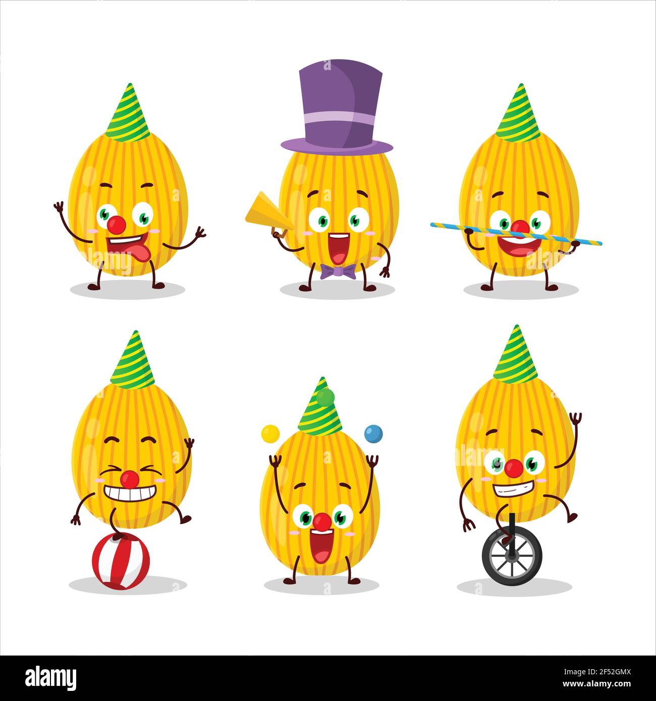 Cartoon character of amber easter egg with various circus shows. Vector ...