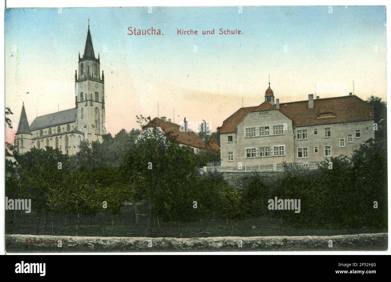 Church and school Staula. Church and school Stock Photo - Alamy