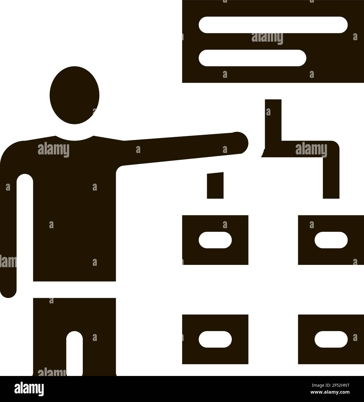 resource presentation icon Vector Glyph Illustration Stock Vector Image ...