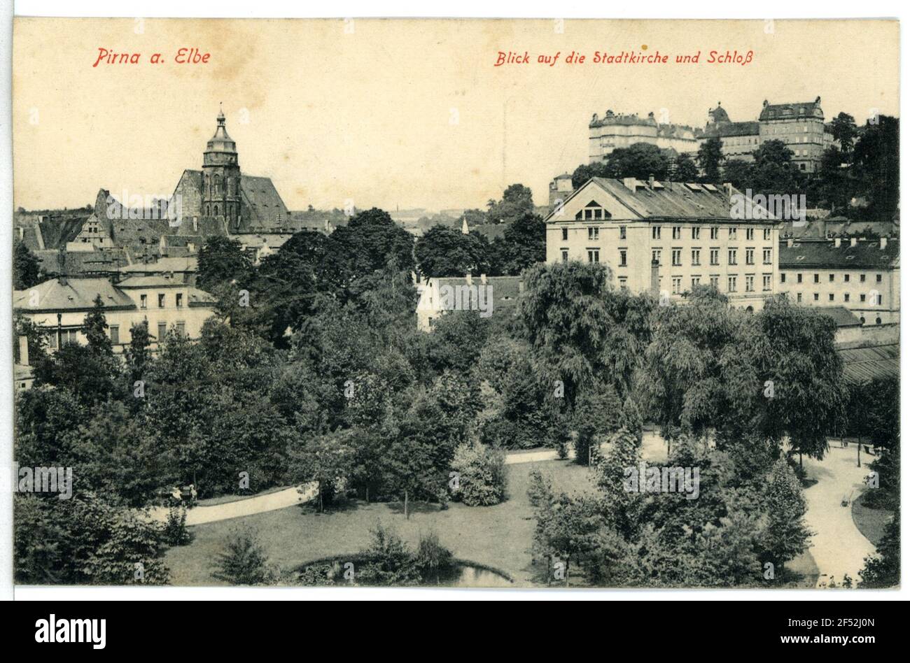 City church and castle Pirna. City Church and Castle Stock Photo - Alamy