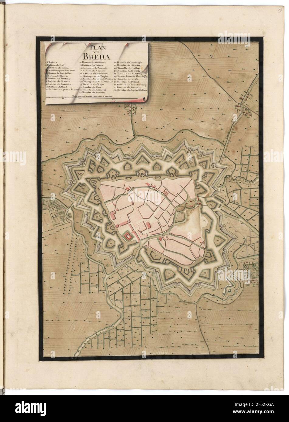 Plan of Breda Stock Photo - Alamy