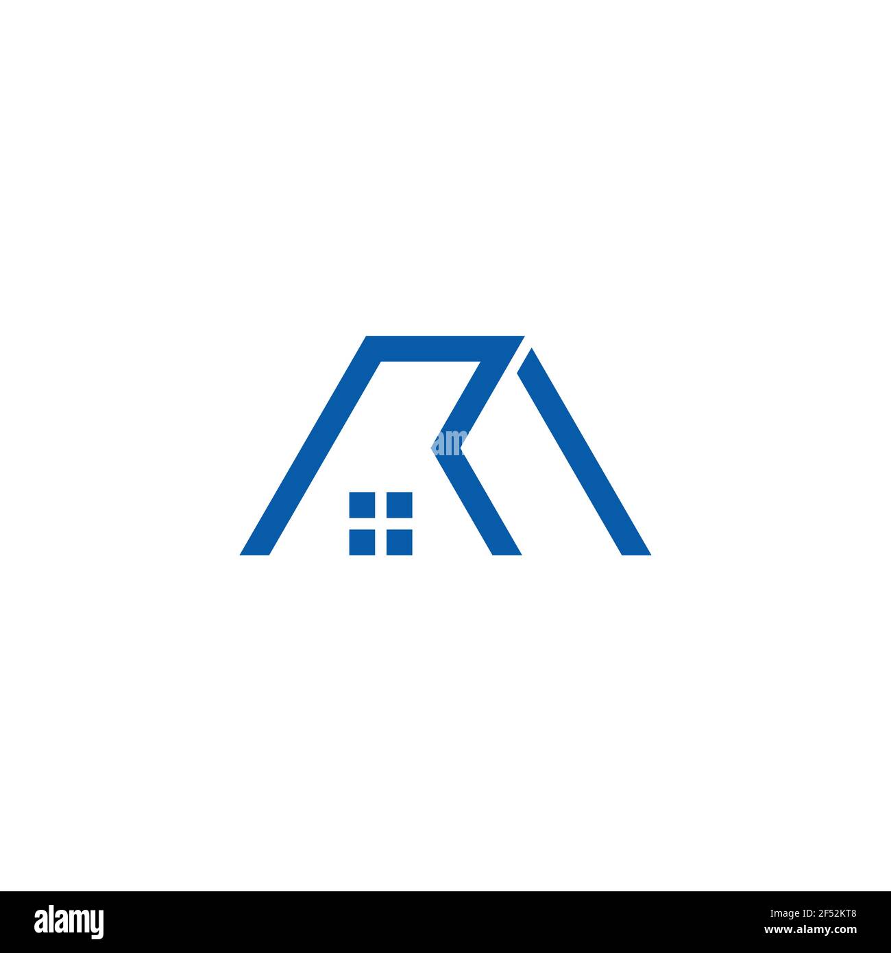 letter r home windows line geometric logo vector Stock Vector Image ...
