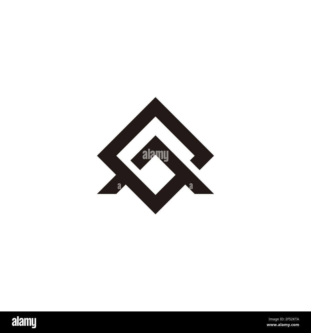 abstract letter ag simple square geometric logo vector Stock Vector ...