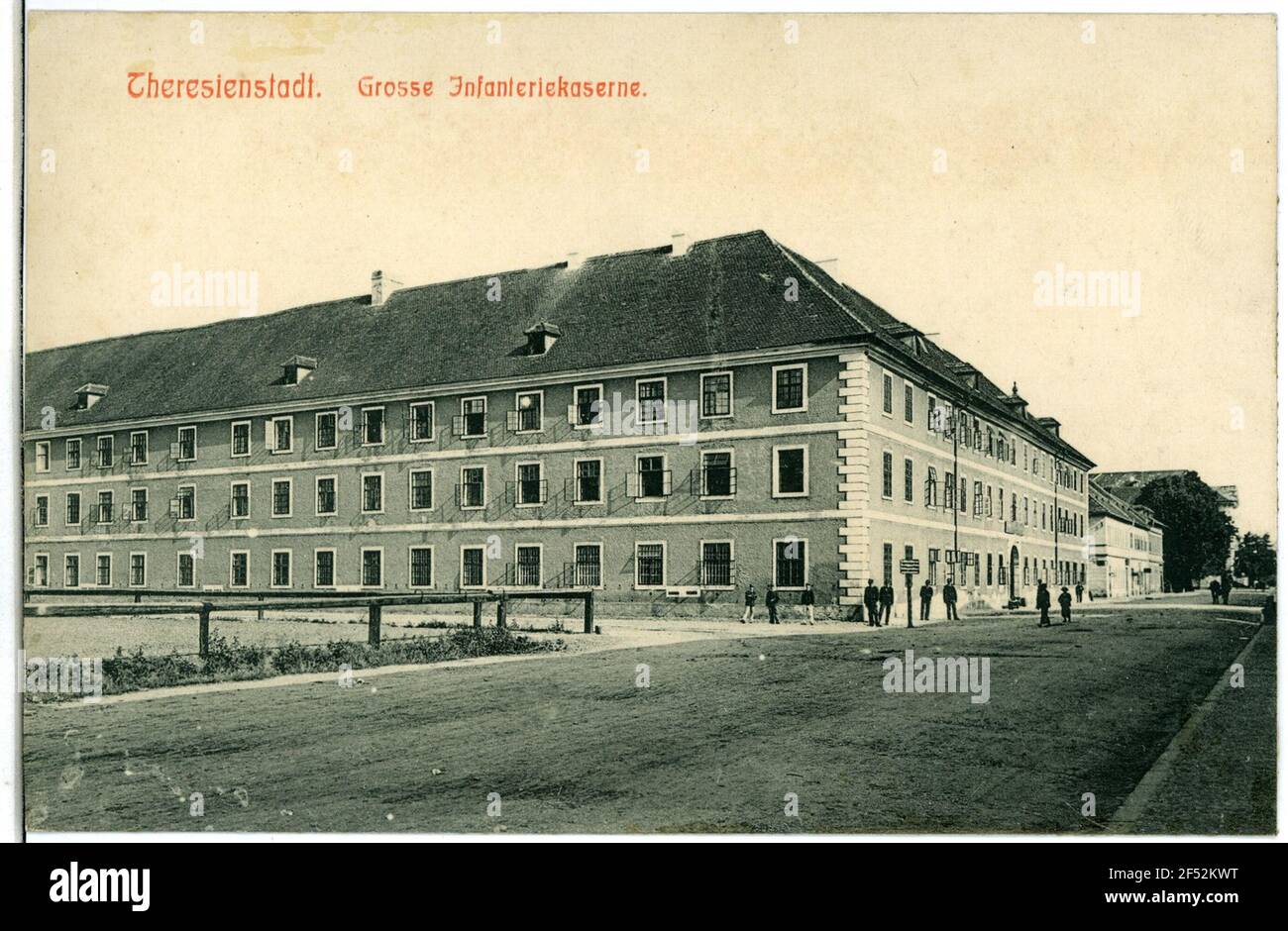 Big infantry boxes Theresienstadt. Big infantry barracks Stock Photo ...
