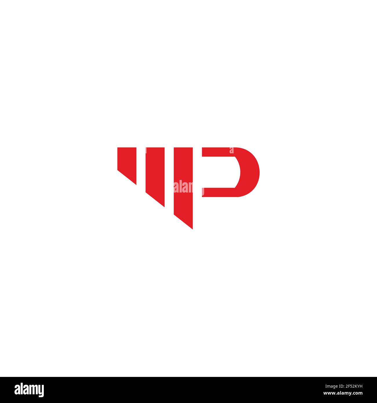 letter mp simple geometric stripe logo vector Stock Vector Image & Art ...