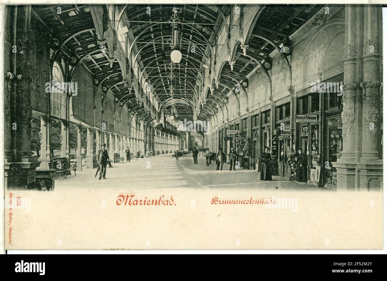 Fountain colonade Marienbad. Cross Fountain Colonnade (1888-1889 Stock ...