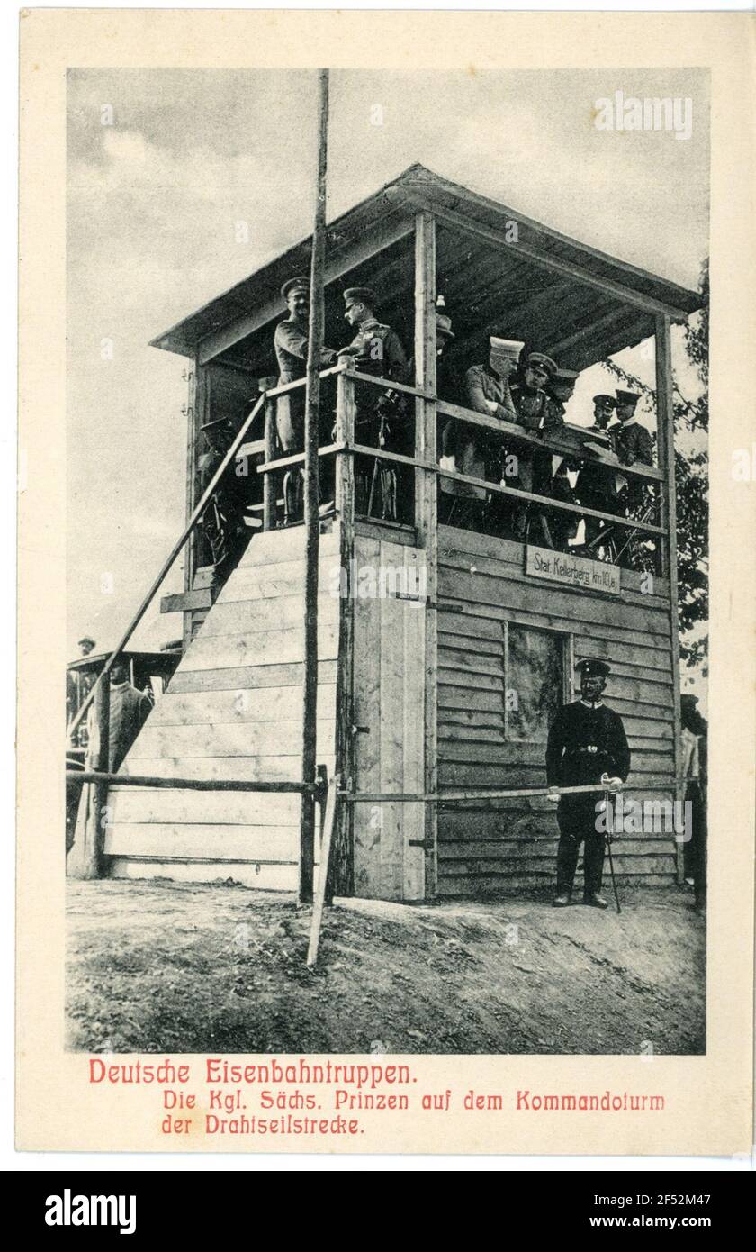 Railroad troops Command tower of the wire rope track Railroad troops ...