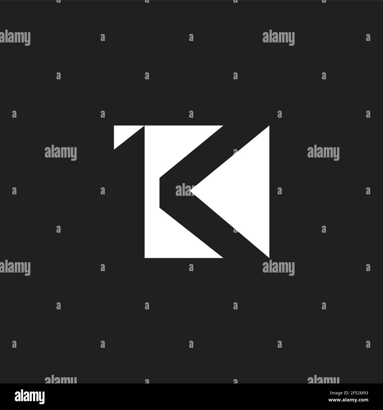 letter lk abstract geometric negative space square logo vector Stock Vector Image & Art - Alamy