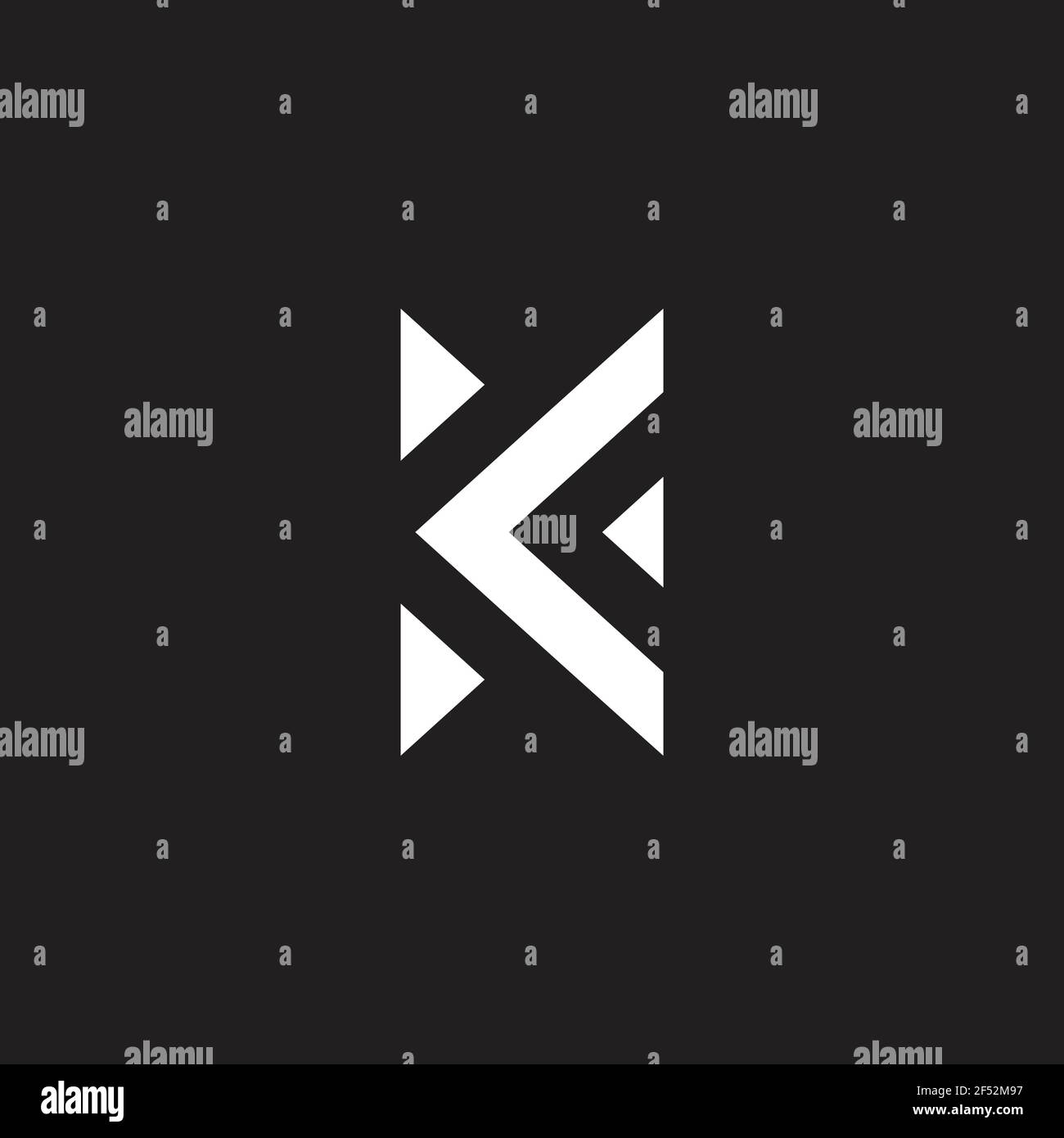 letter k abstract geometric triangle line logo vector Stock Vector ...