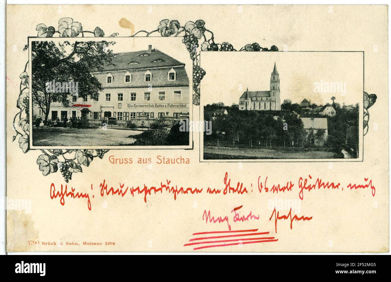 Commercial building and church Staula. Commercial building and church ...