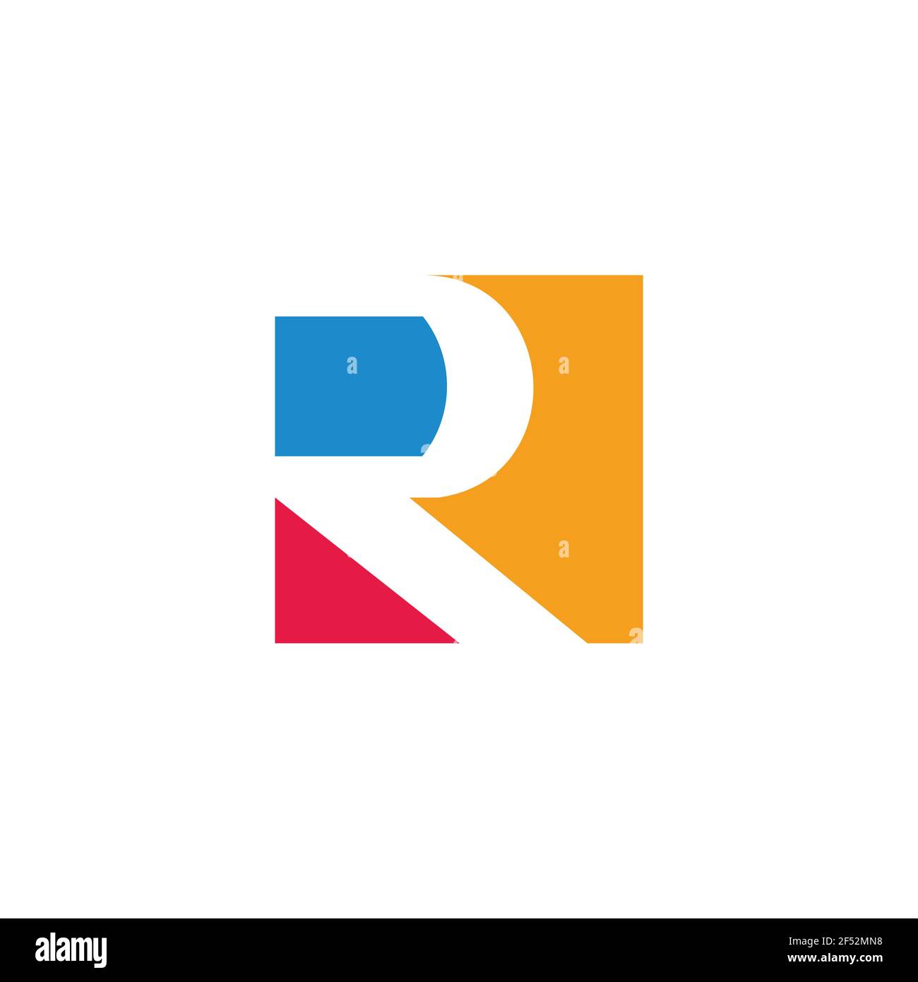 letter r simple square geometric colorful logo vector Stock Vector ...