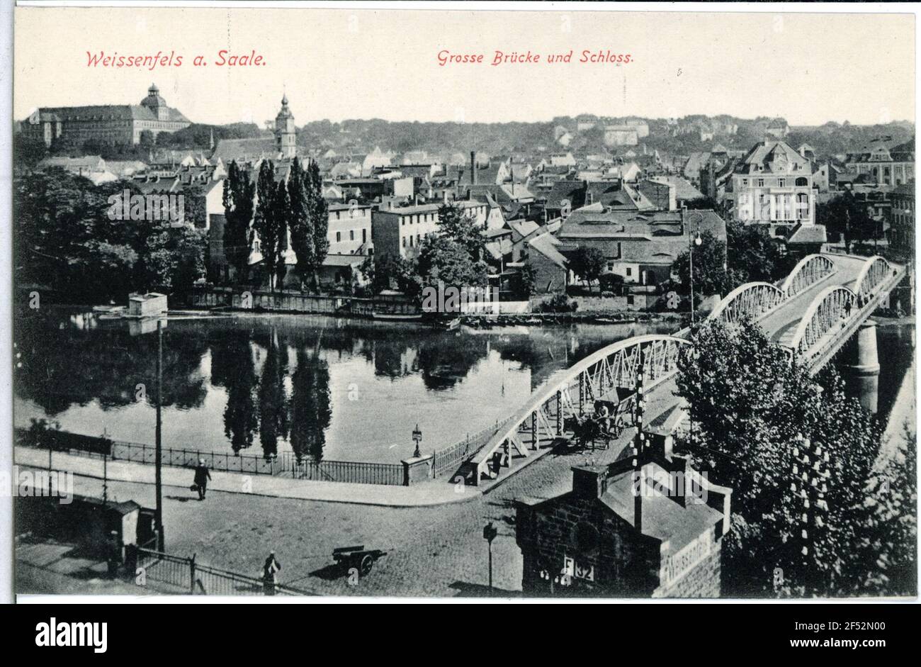 Big bridge and lock Weissenfels. Big bridge and castle Stock Photo - Alamy