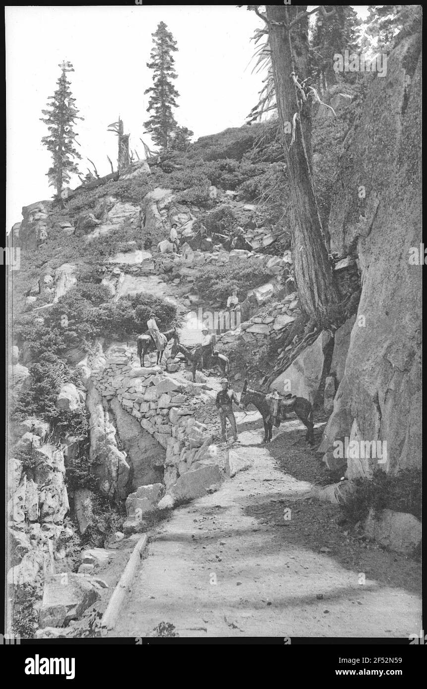 Yosemite. Glacier Point Trail, Yosemite, Cal Stock Photo - Alamy