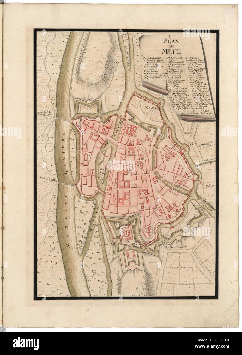 Map of Metz Stock Photo - Alamy