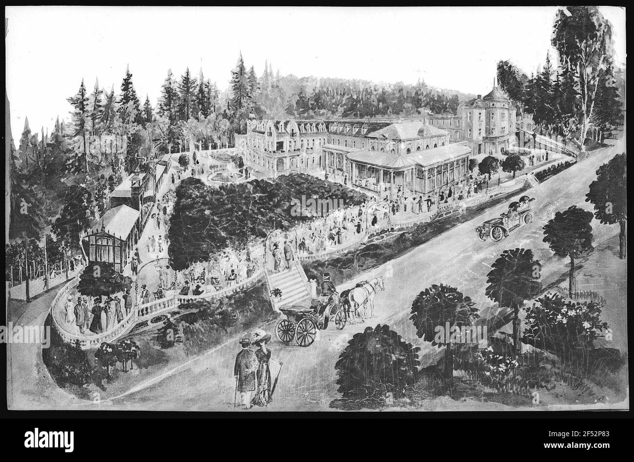 Marienbad. Grand Cafe Restaurant and Hotel Panorama (1872, 1892 Stock ...